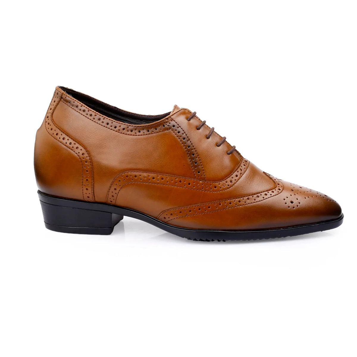 Jack Marc Formal Elevator Shoes for Men – Classic Brogue with 3.5" Hei ...