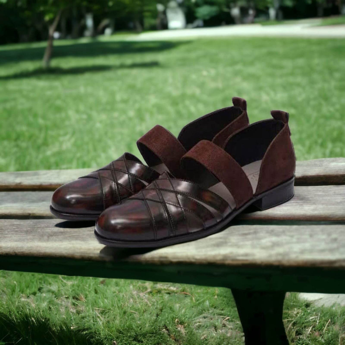 Men's Traditional Sandal Shoes Jack Marc Peshwari Jutties Brown | JACK MARC