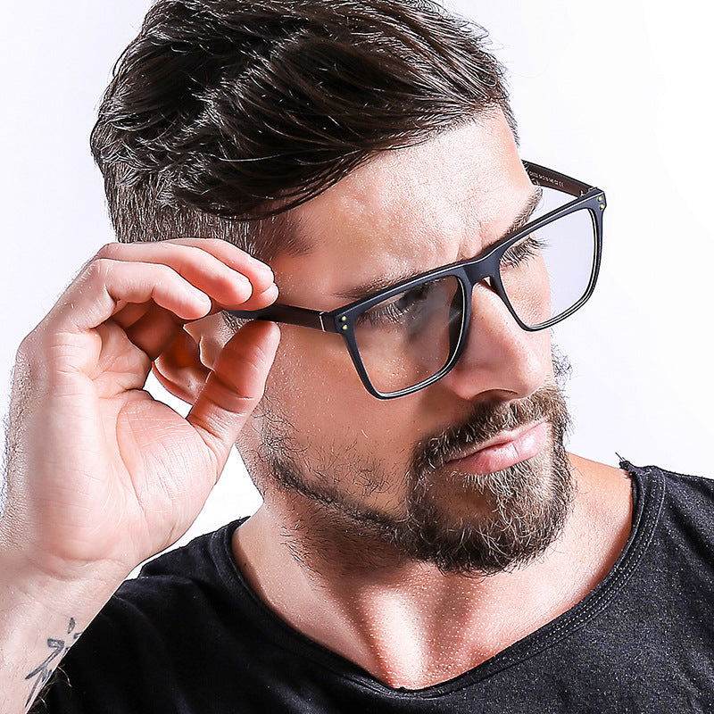 Oversized Square Frame Eyeglasses for Men - Stylish & Lightweight ...