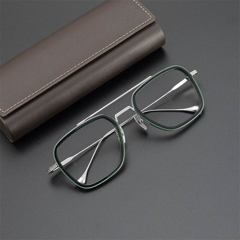 Tony Stark Inspired Eyeglasses Square Frame with Case | JACK MARC
